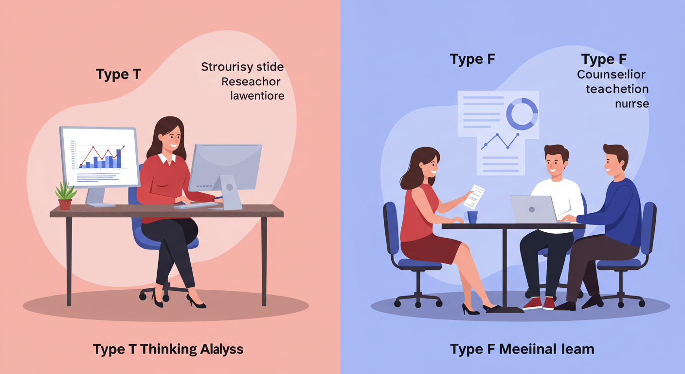 MBTIのT型(思考型)とF型(感情型)の違いとは？性格・仕事・恋愛での活かし方 心理学で紐解く、私の物語