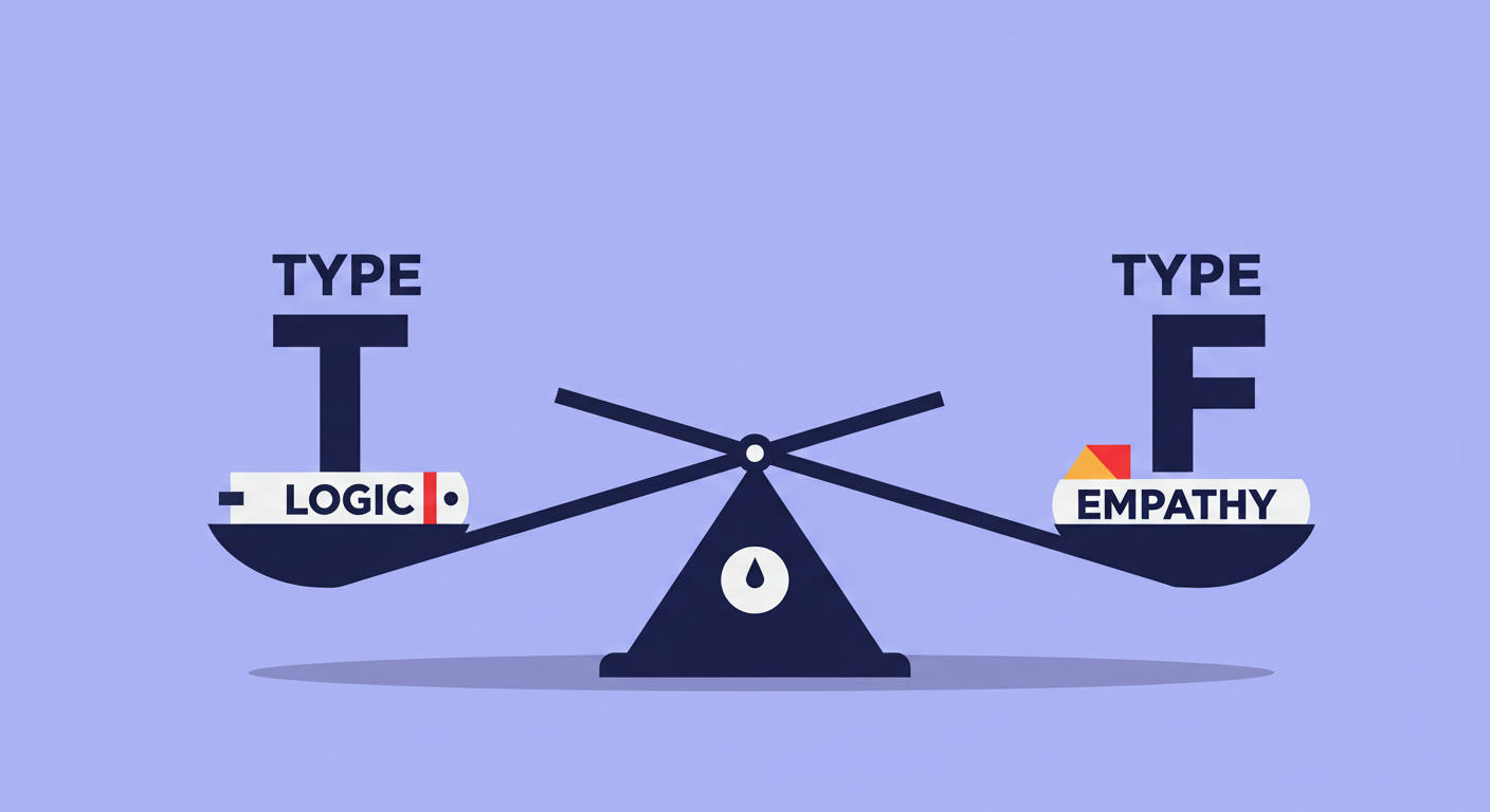 MBTIのT型(思考型)とF型(感情型)の違いとは？性格・仕事・恋愛での活かし方 心理学で紐解く、私の物語
